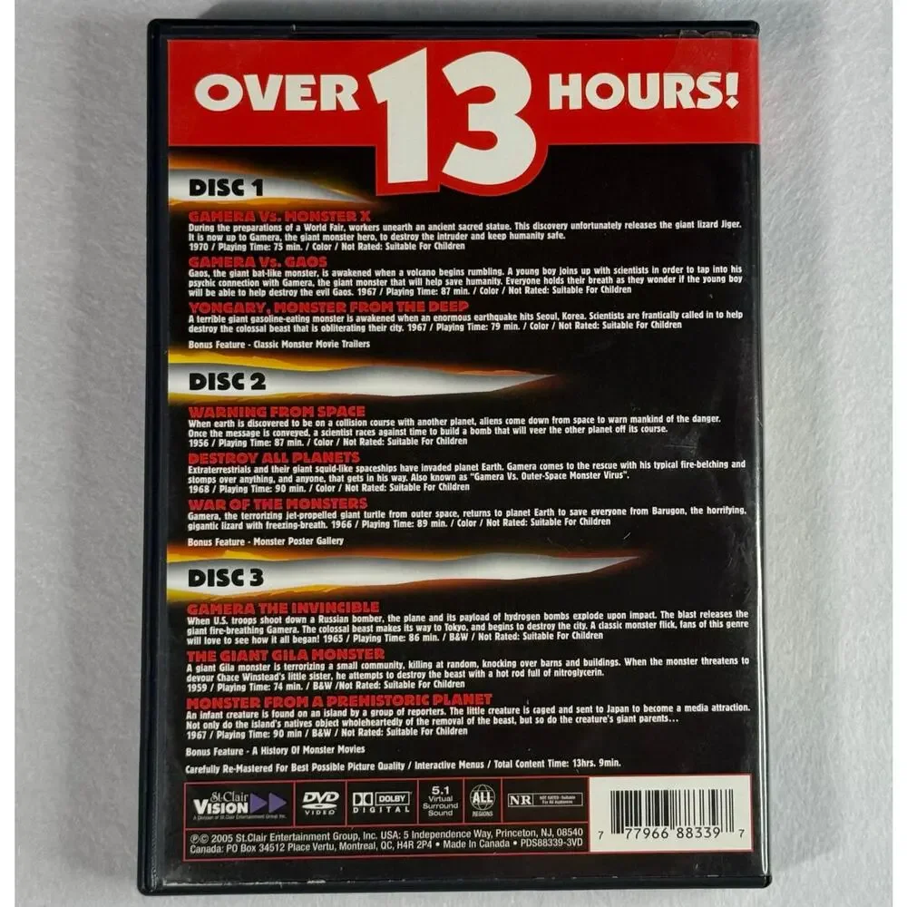 Other | Media | Giant Monsters 9 Movie Collection Dvd Set 3 Discs ...